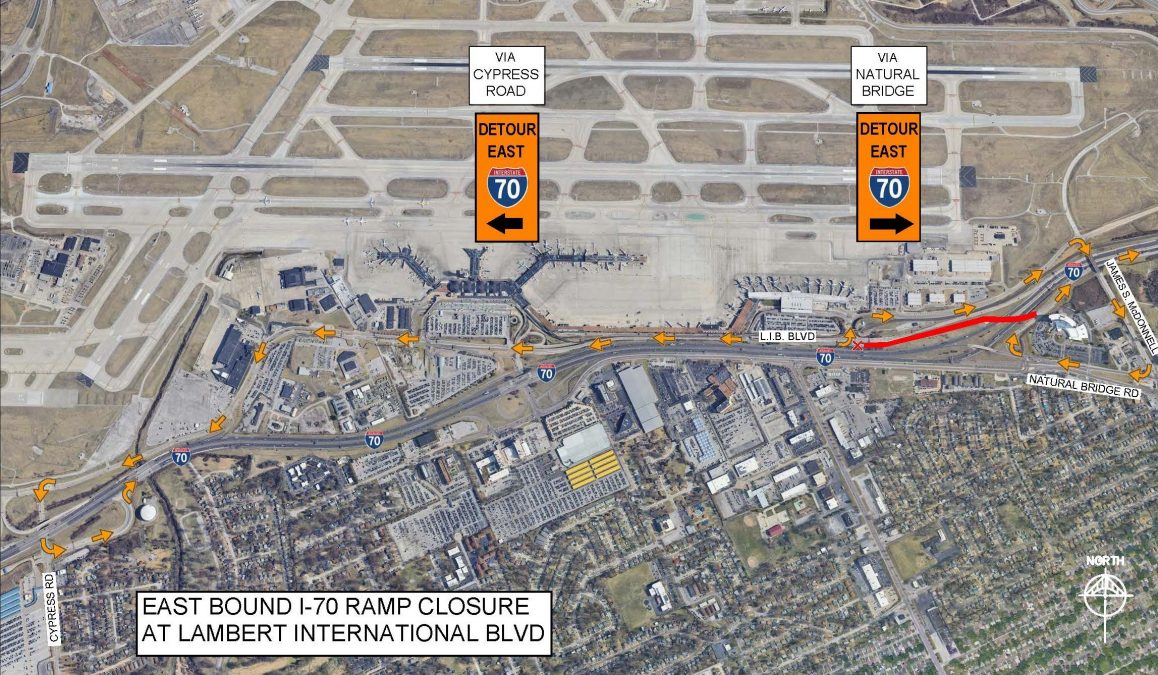 MoDOT to Close Ramp from Lambert International Blvd. to Eastbound I-70 ...