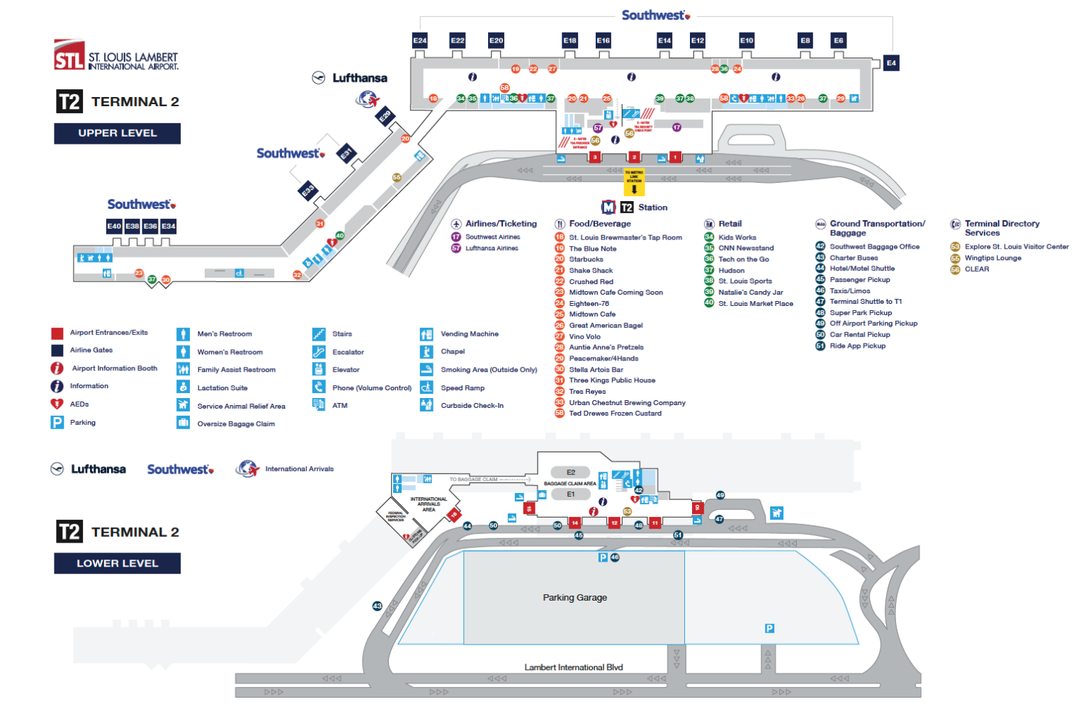 Terminal Maps - St. Louis Lambert International Airport